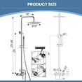 Outdoor Shower Fixture with 304 Stainless Steel 10” Rainfall Shower ...