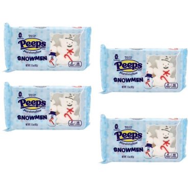 Snowman Fluffs Marshmallow Candy Fun Packs, Edibles, Winter, 72 Pieces ...