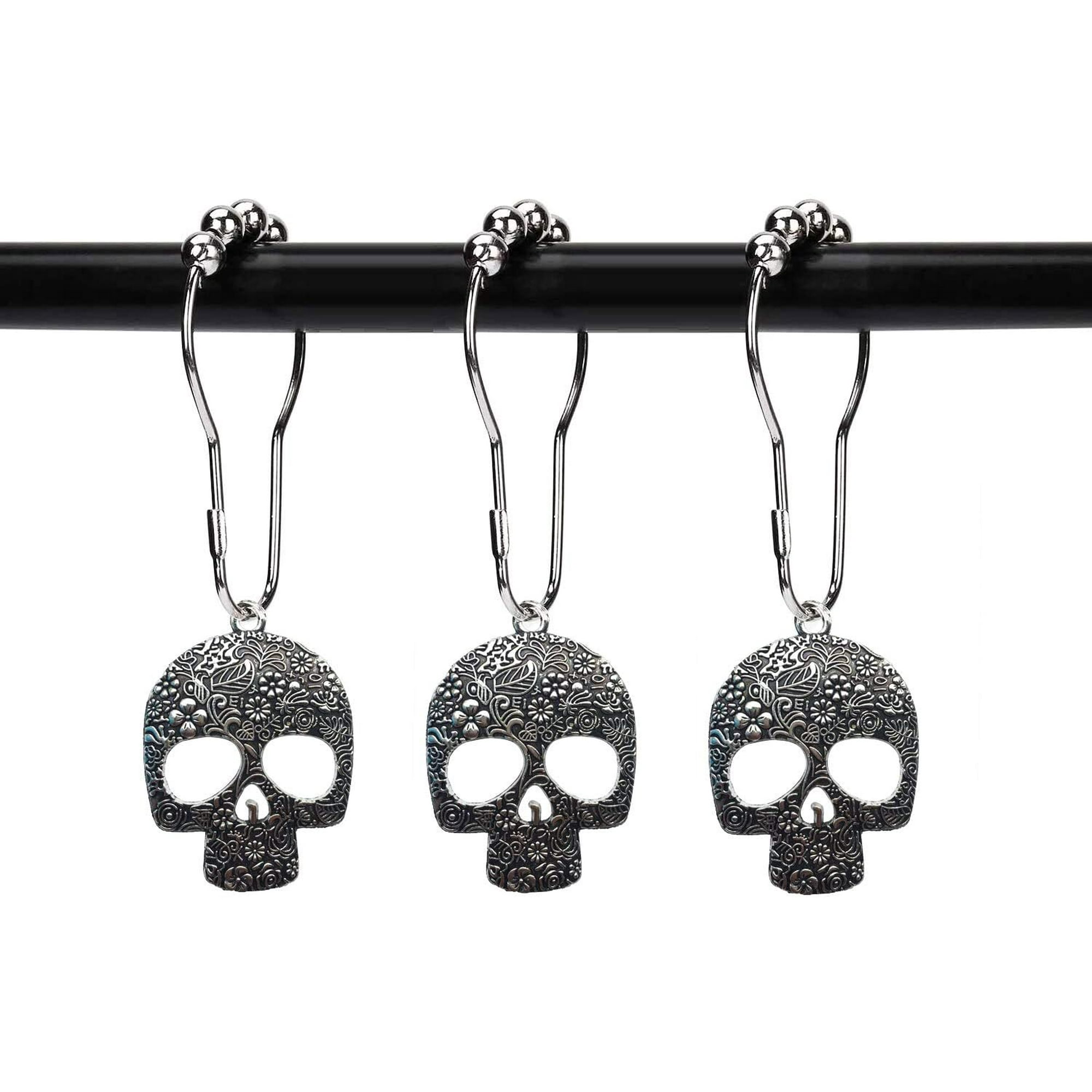Click here for Gfdyree Set Of 12 Sugar Skull Shower Curtain Hooks... prices