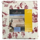 Cuddle Duds Flannel Sheet Set Red Lodge Toile Full Bed Sheets, Bedding ...