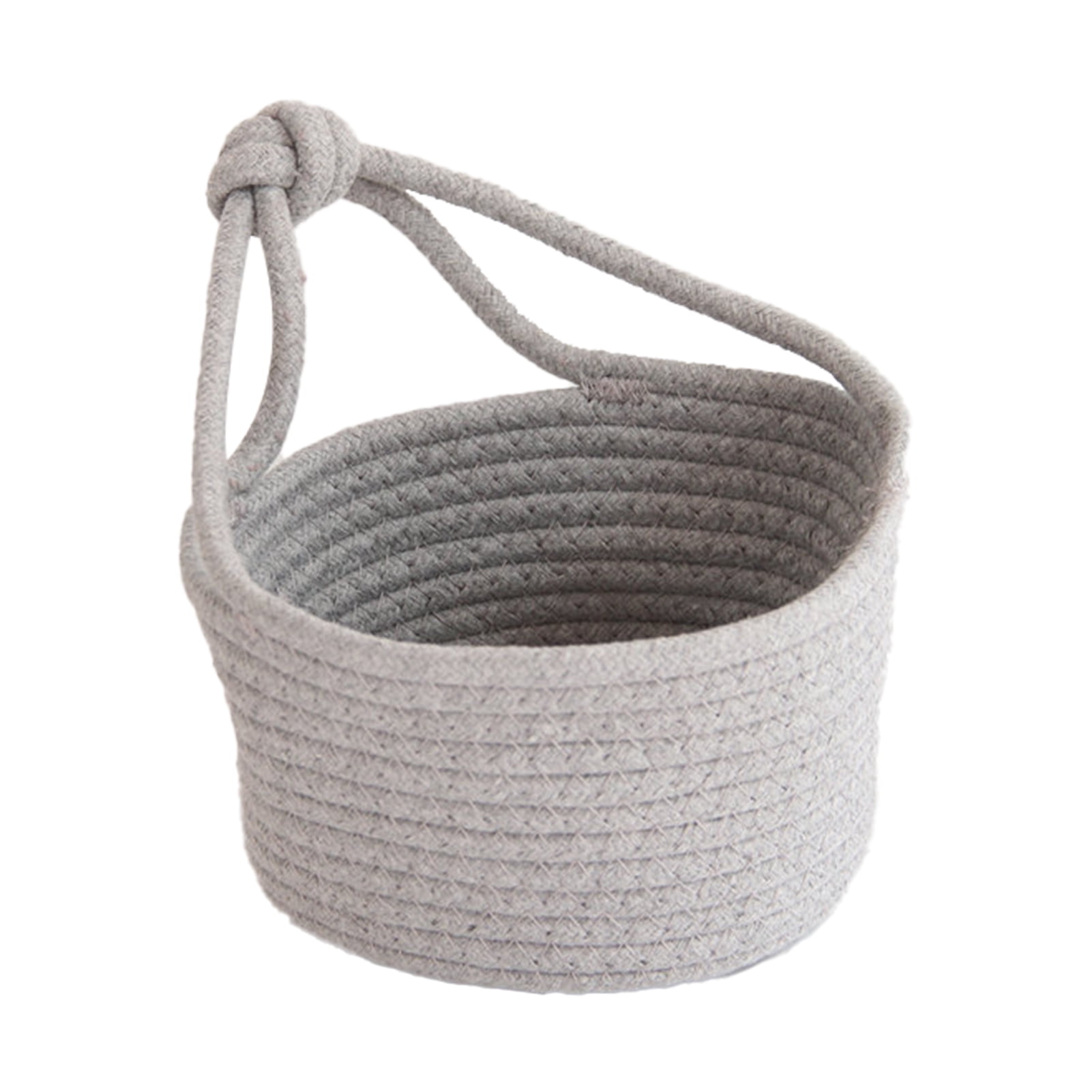 Small Hanging Basket, Wall Mounted Woven Hanging Basket Storage,Cotton ...
