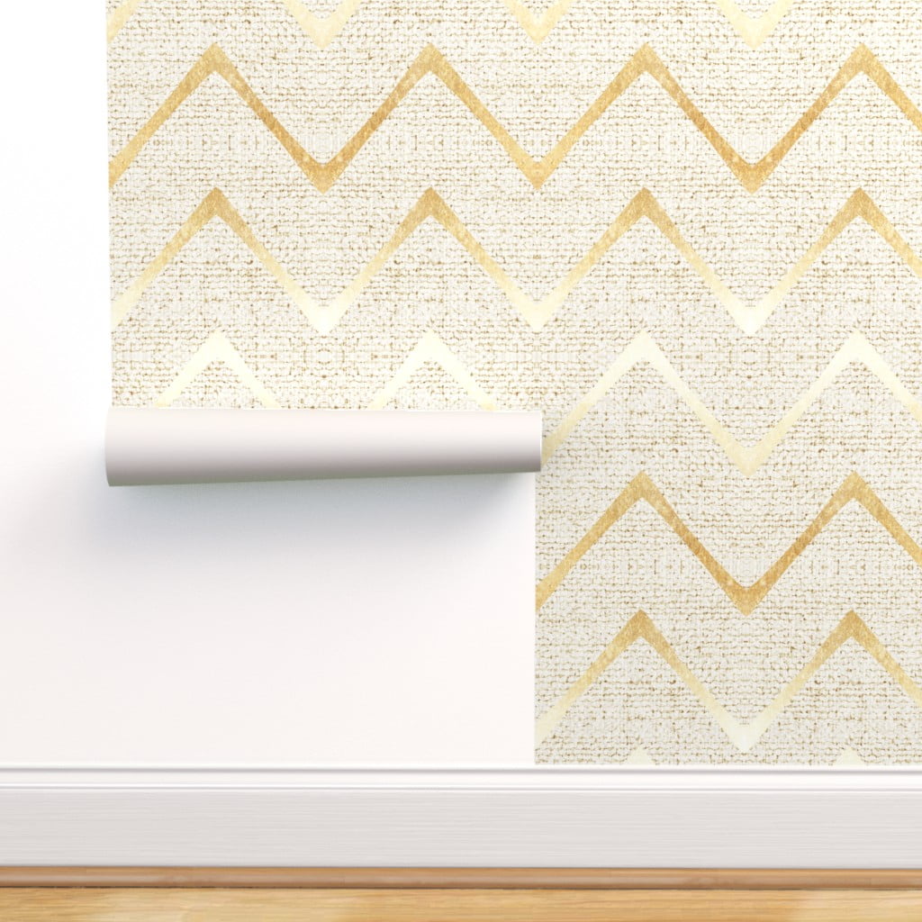 Gold Sparkle Chevron Wallpaper
