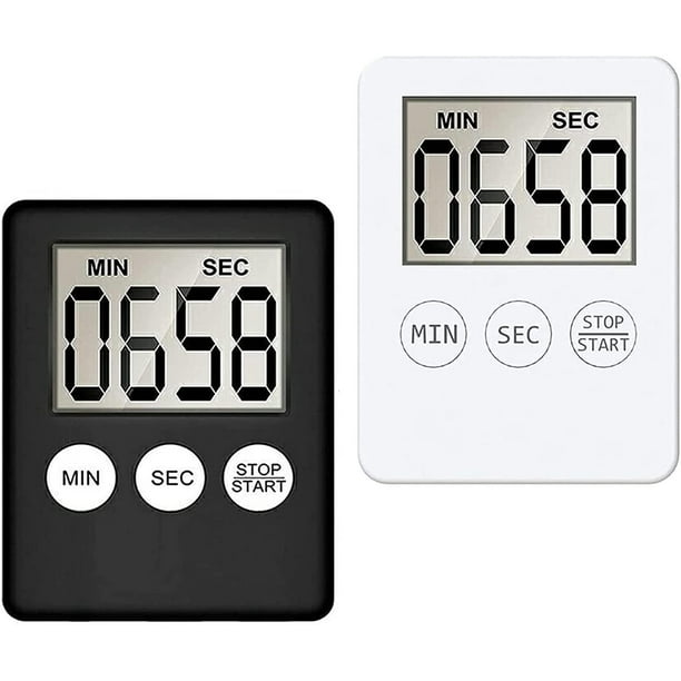 Jinsinto 2 Piece Digital Kitchen Timer with Snooze Function, Short Term ...