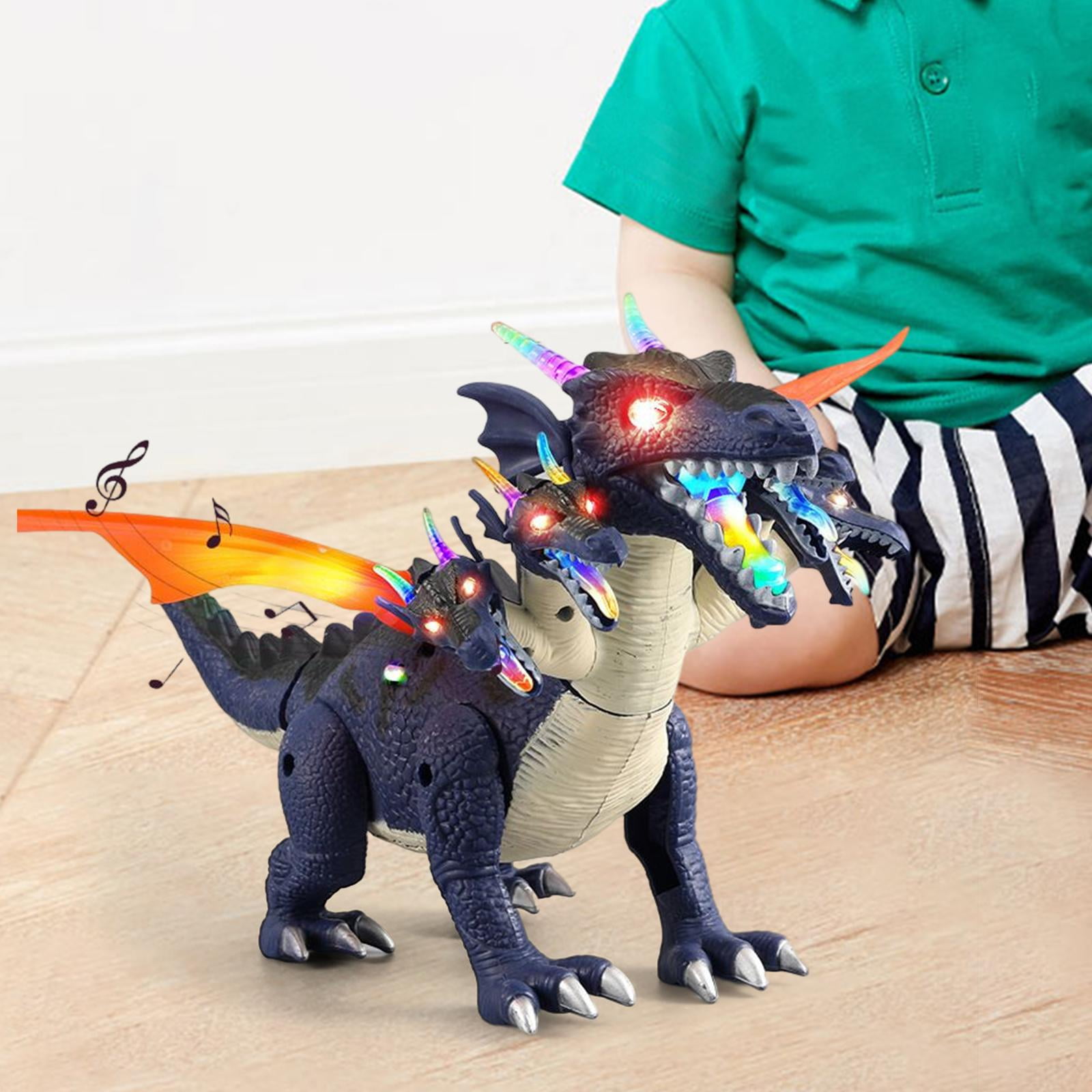 Movable Electric Dinosaur Toys Spraying Walking Dinosaur W/ Lights Roar ...