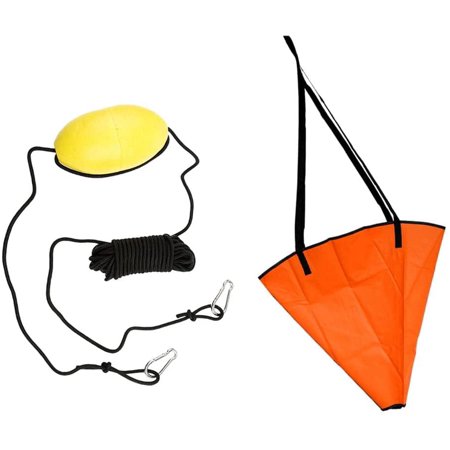 32" Sea Anchor Drogue Sock Fits 20' Boat + 30' Kayak Tow Rope | Walmart ...