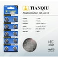 Tianqiu LR43 AG12 386A LR43H 1.5V Alkaline Coin Cell Batteries (10 ...