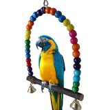 Bluethy Colorful Bird Toy Parrot Swing Cage Stand Frame Cockatiel ...