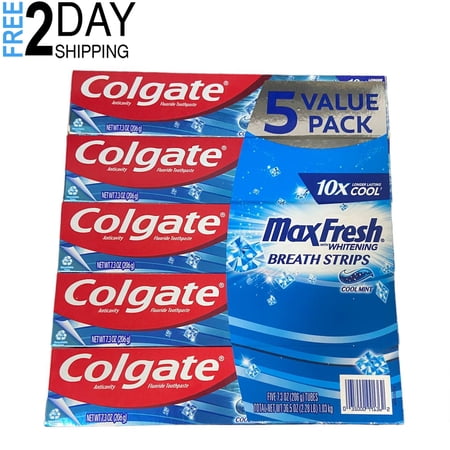 (5 Pack) Colgate Max Fresh with Whitening Cool Mint Flavor 8 oz ...