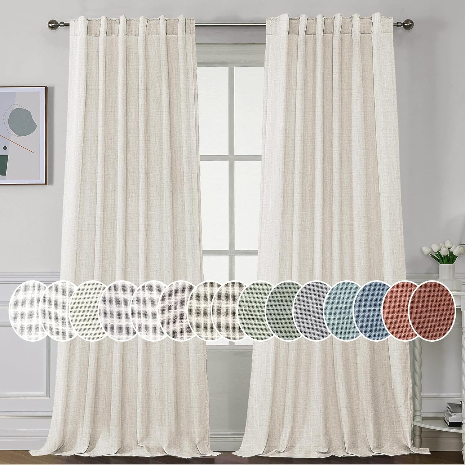 Click here for Ld Seller Natural Linen Curtains 96 Inches Long Fo... prices