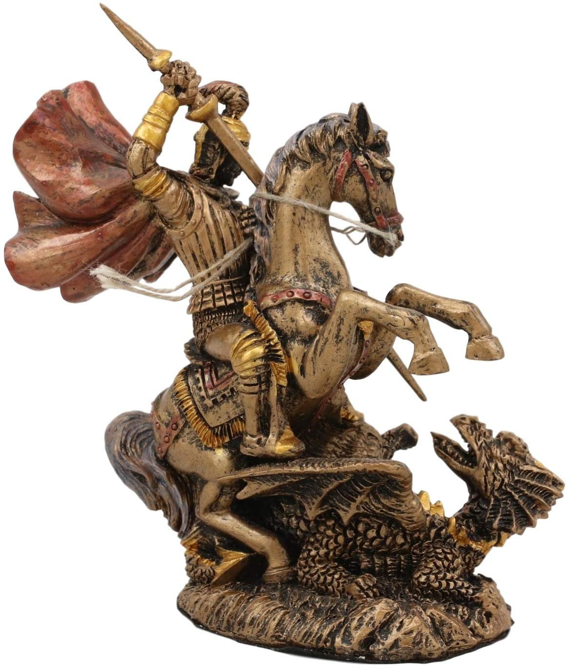 Ebros Saint George The Dragon Slayer Statue 4.75′ Tall Christian ...