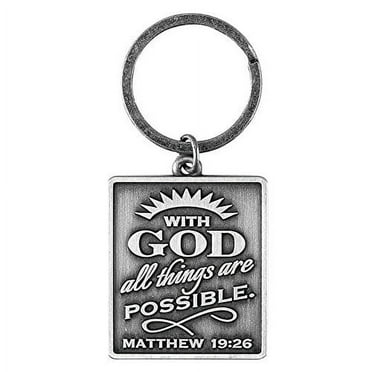 Christian Art Gifts Sturdy Gold Metal Faith Based Keyring for Men ...