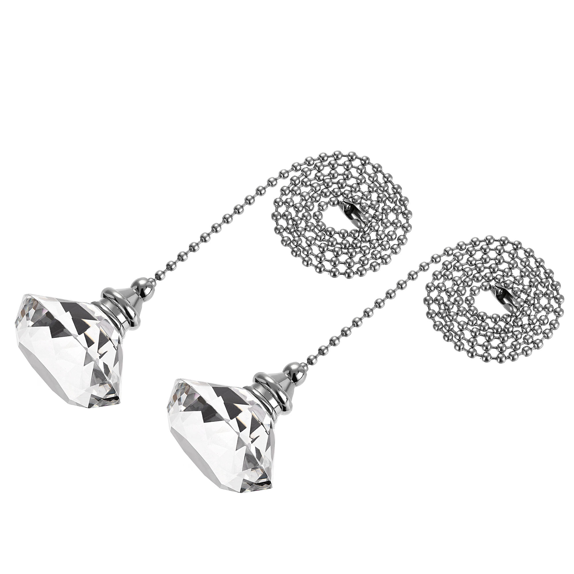 Uxcell Ceiling Fan Pull Chain Crystal Chain Extension Diamond Pendant ...