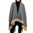 ASTARIN Women's Winter Cotton Shawl Wrap Poncho, Open-Front Cape ...
