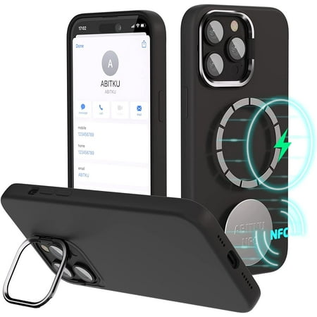 Silicone Smart NFC Case Compatible with iPhone 14 Pro Max, with ...