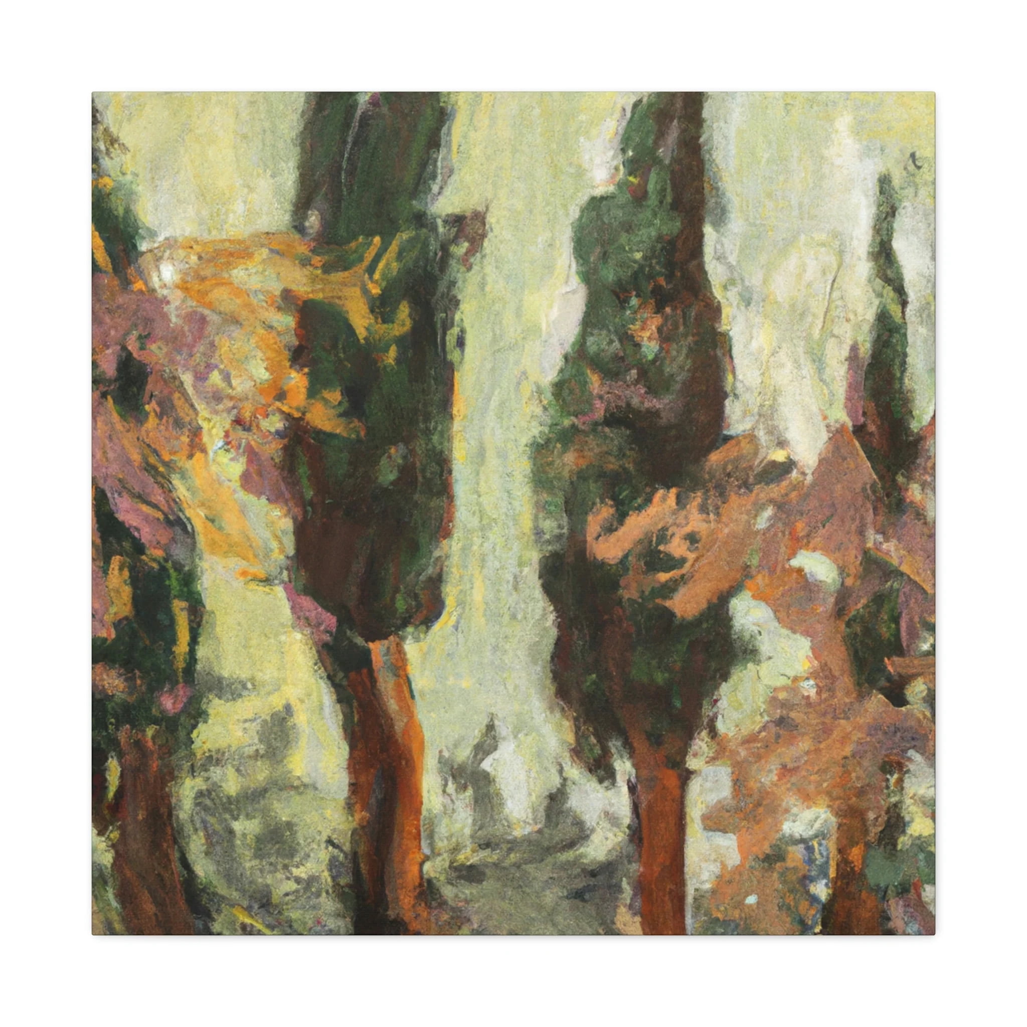 Cypress Tree Expressionism - Canvas - Walmart.com