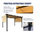 Unique Choice 12 x 9.5 FT Outdoor Pergola with Retractable Shade Canopy ...