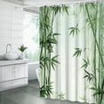 Bamboo Shower Curtain Green Bamboo Forest Tree Leaves Nature Plant ...