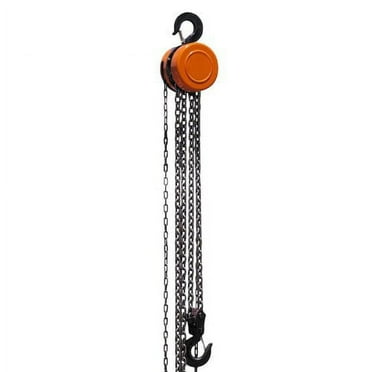 BIG RED Manual Hand Lift Steel Chain Block Hoist with 2 Hooks, 1 Ton ...