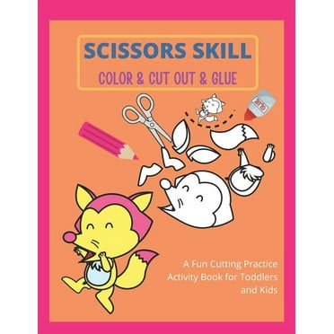 Scissor Cutting Workbook for Kids : A Fun Coloring and Cutting Practice ...