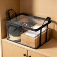 Clear Book Storage Bags With Zipper, Foldable PVC Storage Organizer Bag ...