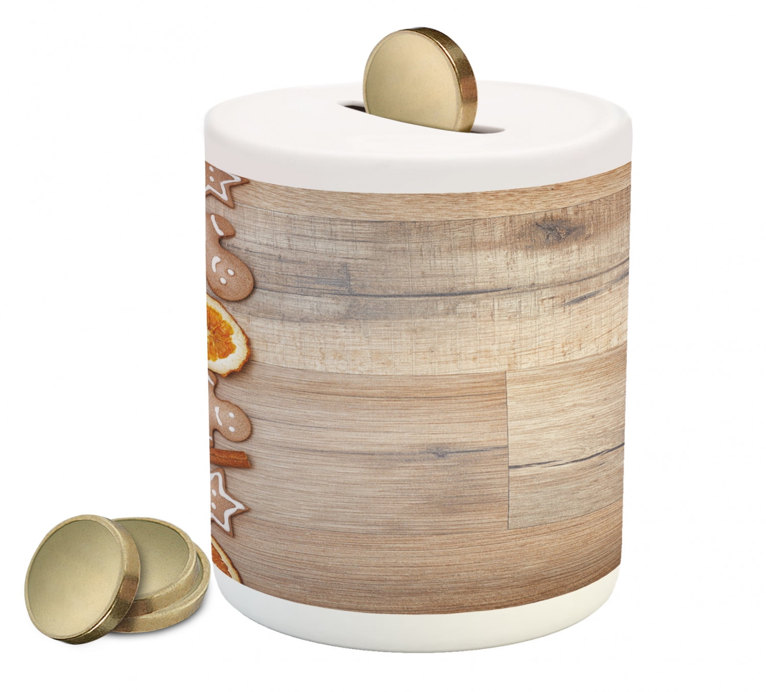 Gingerbread Man Piggy Bank, Dried Orange Slices Cinnamon Sticks ...