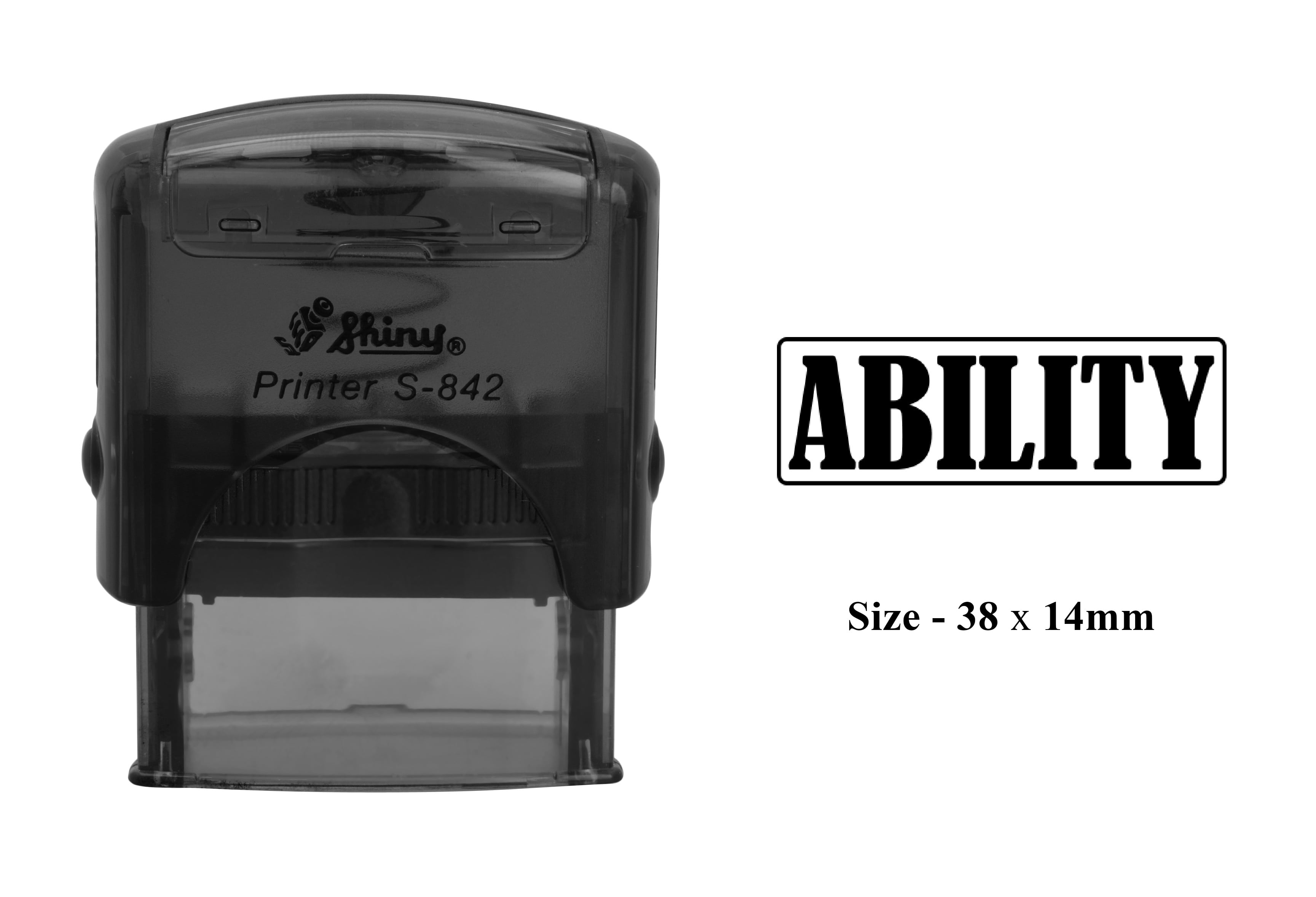 Ability Rubber Stamp Shiny S-842 Office Self Inking Stationary Stamp ...