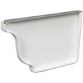 AMERIMAX HOME PRODUCTS Gutter Right End Cap, White Galvanized Steel, 4 ...