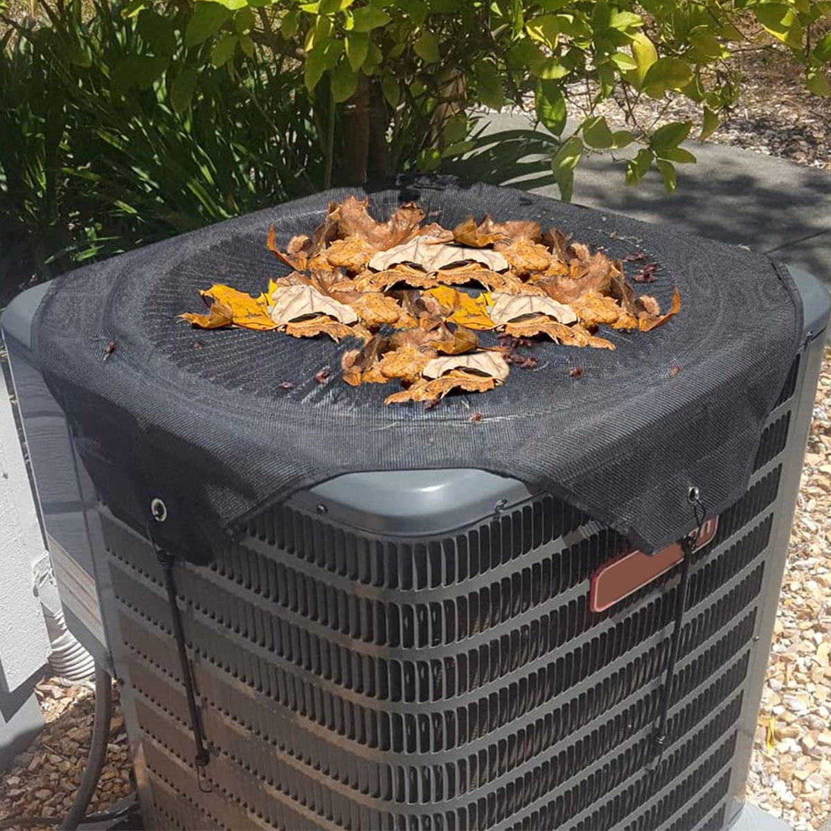 Air Conditioner Top Cover with Elastic Bungee Cords Oxford Mesh AC ...