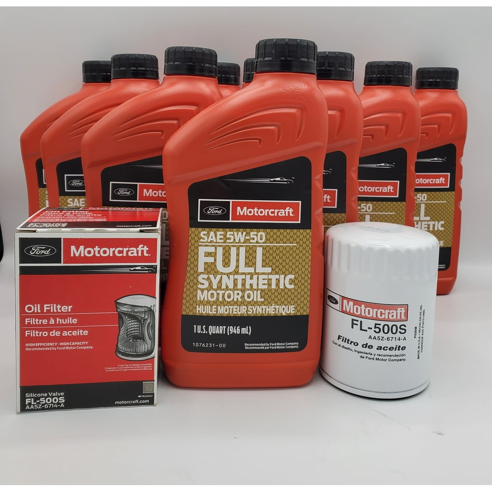 Motorcraft 10qt 5W-50 Full Synthetic Oil Change Kit w/ Filter FL-5005 ...