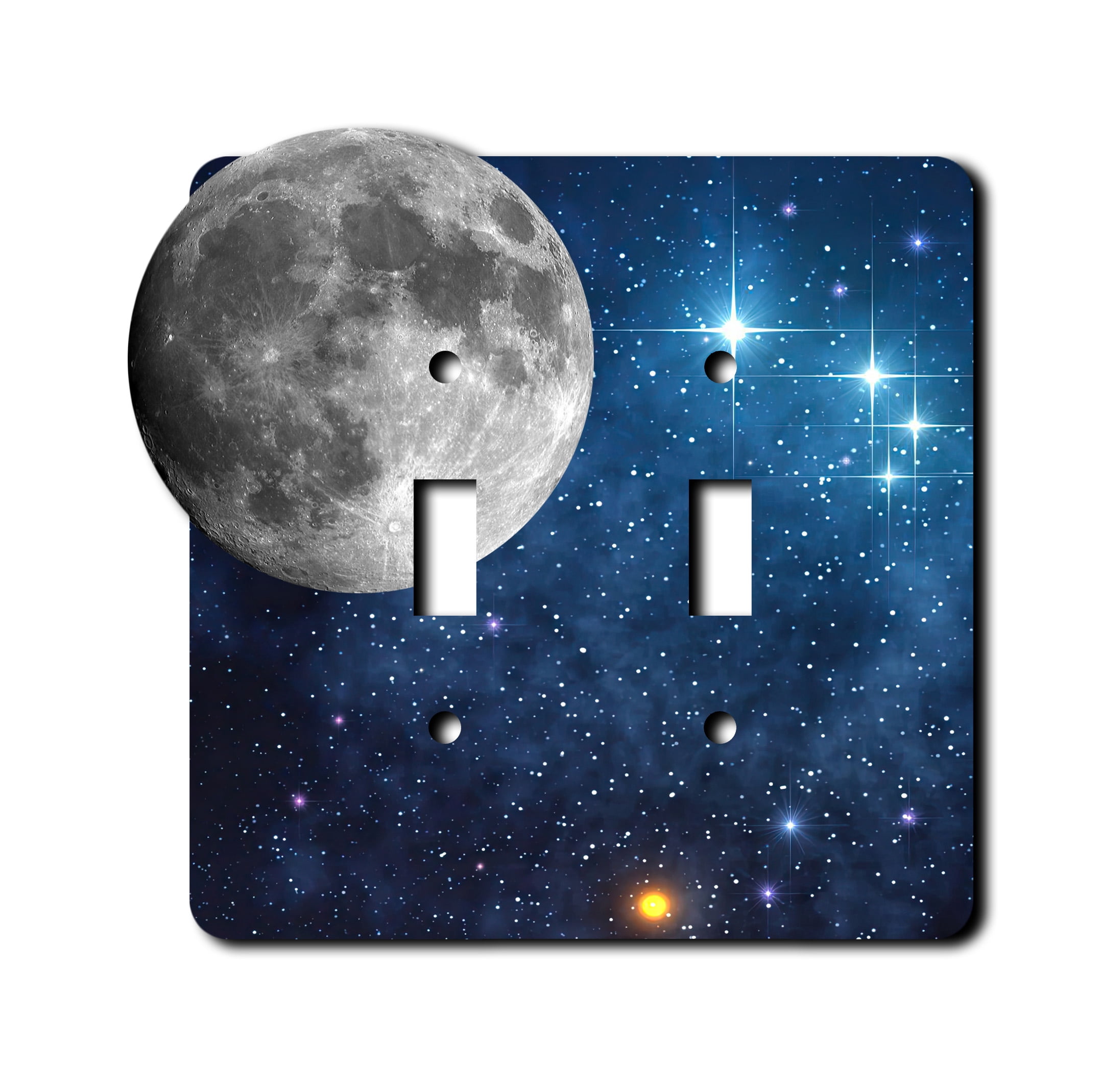 Off The Wall Plates - Moon Outer Space - Double Gang Light Switch ...