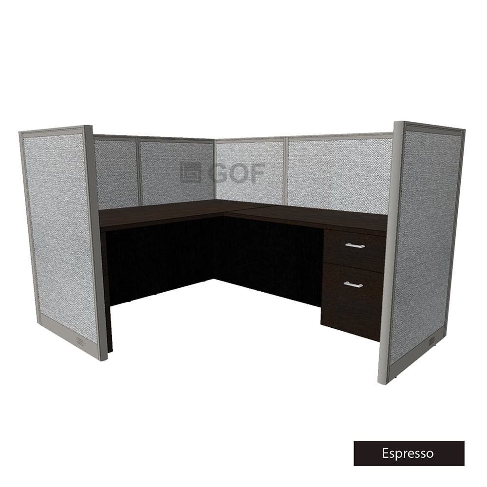 GOF 1 Person Workstation Cubicle (5.5'D x 6'W x 4'H) / Office Partition ...