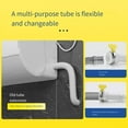 White Drain Hose Pipe Inlet Extension Tube Drainpipe for Faucet ...