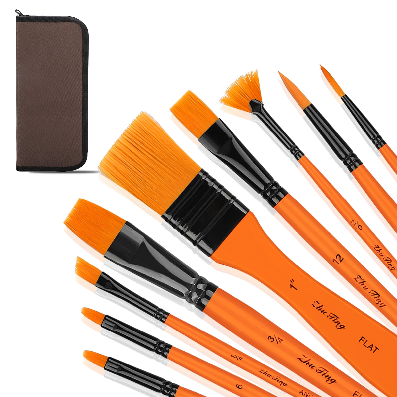 Acrylic Paint Brushes Set, EEEkit 12/10 Pcs Artist Painting Brushes for ...