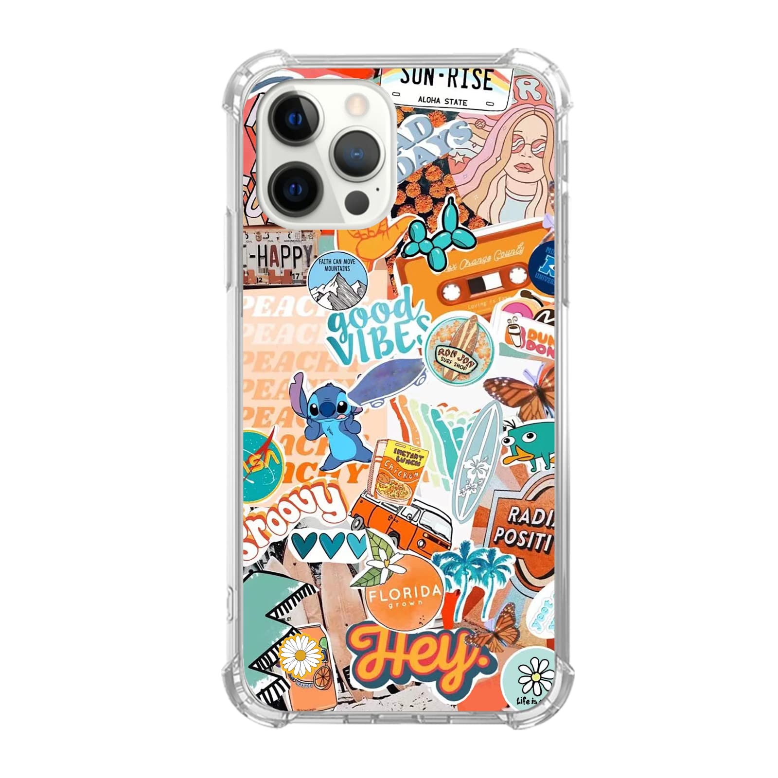 Peachy Aesthetic Case for iPhone 13 Pro Max,Aesthetic Art Design TPU Bumper Cover Case - Walmart.com