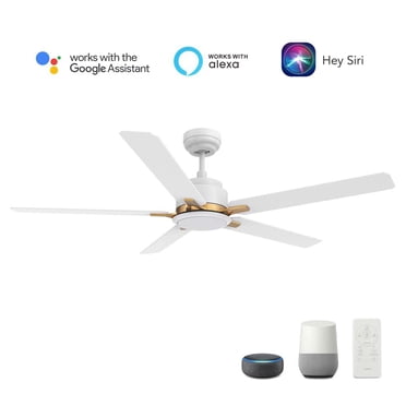 Carro Woodrow 52-inch Smart Ceiling Fan with Remote, Light Kit Included ...