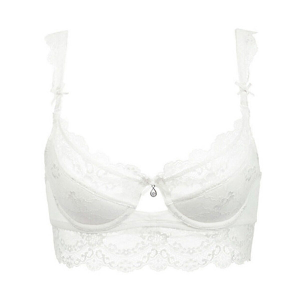 Varsbaby Push Up Embroidery Bras Sexy Underwear with Thin Cotton Cup ...