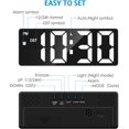 Digital Alarm Clock, [Upgraded Version] LED Clock for Bedroom, Electronic Desktop Clock with ...