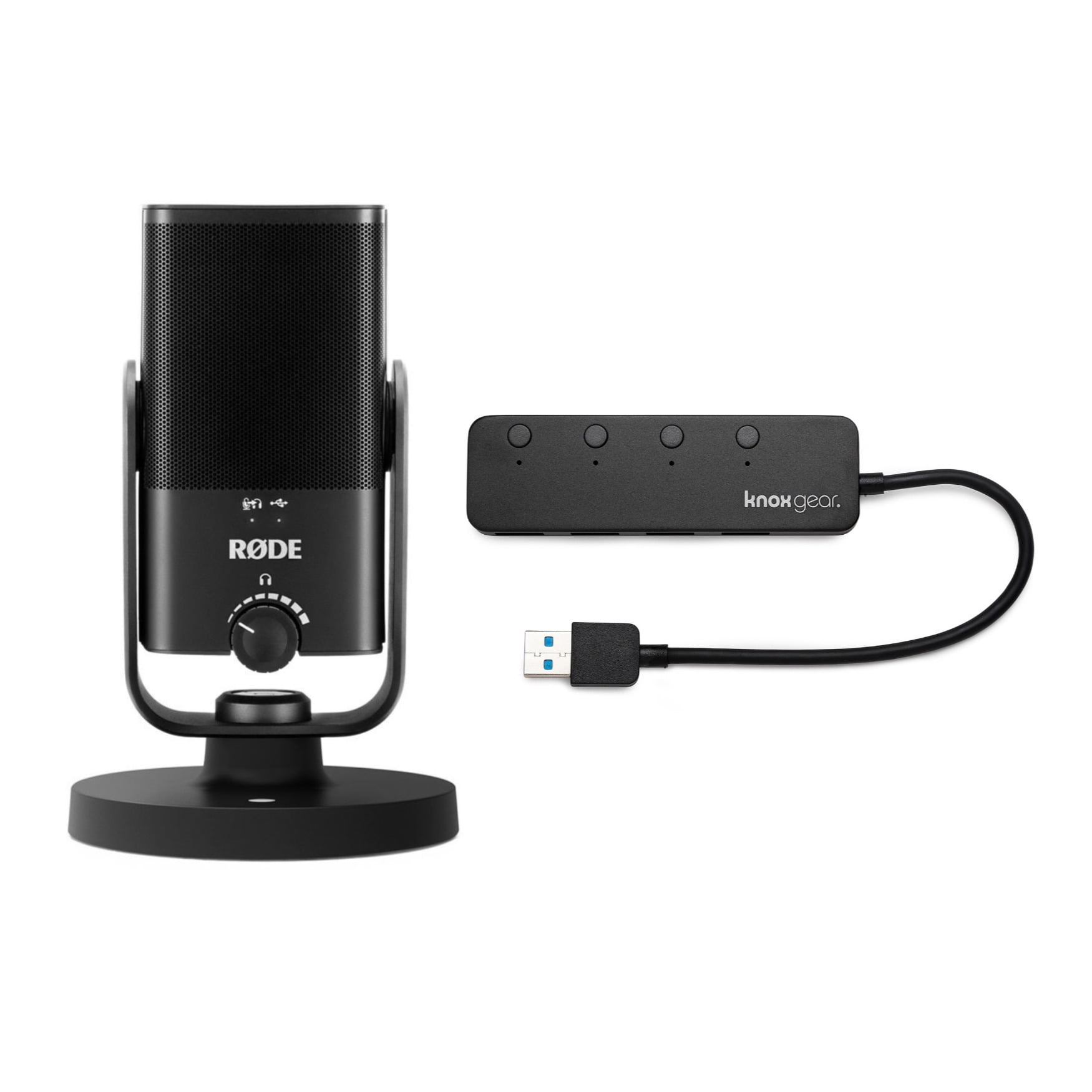 Rode NTUSB-MINI USB Microphone with Detachable Stand and USB 3.0 Hub ...