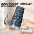 20oz Insulated Stainless Steel Tumbler with Handle and Straw, 360° Full ...