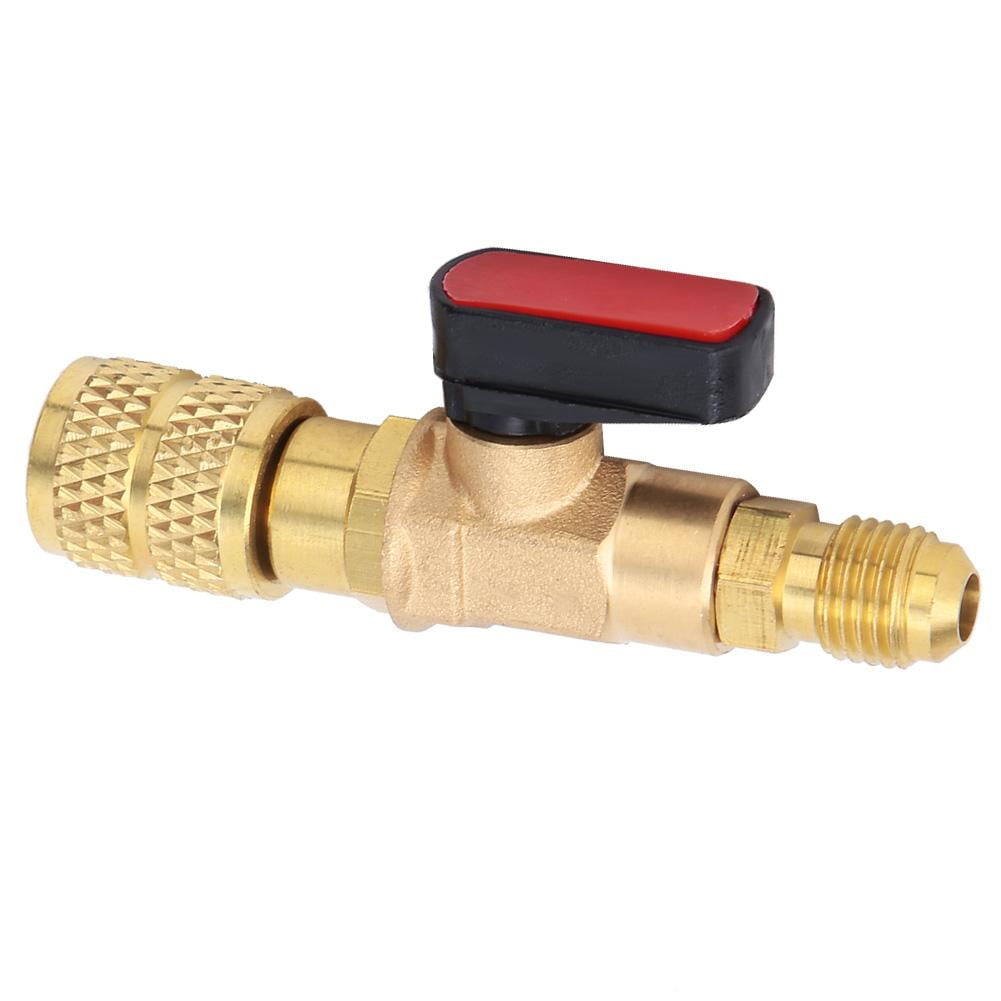 Keenso Brass Refrigerant Ball Valve Adapter, Ball Valve, For Home ...