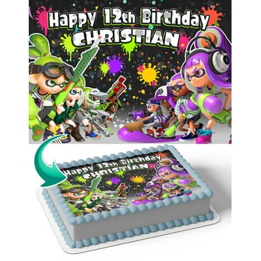 Splatoon Series 3 2022 Edible Image Cake Topper Personalized Birthday ...
