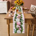 Christmas Balls Pink Table Runner 90 Inches, Winter Pine Fruits Xmas ...