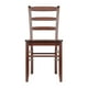 Winsome Wood Benjamin Ladder-Back Chairs, 2-PC Set, Walnut Finish ...