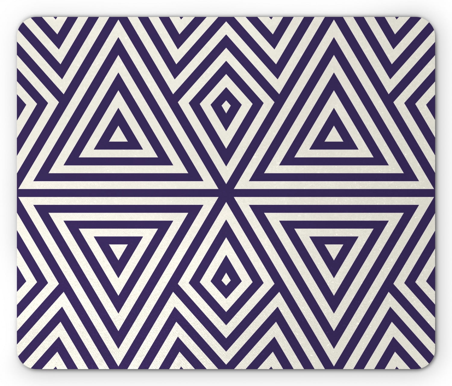 Navy Mouse Pad, Modern Symmetric Triangles Geometric Continuous ...