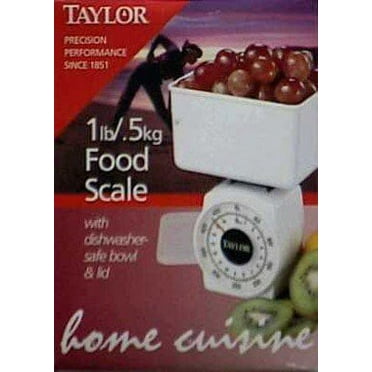 TAYLOR, White Analog Food Scale, 1 lb Capacity, Healthy Portions ...