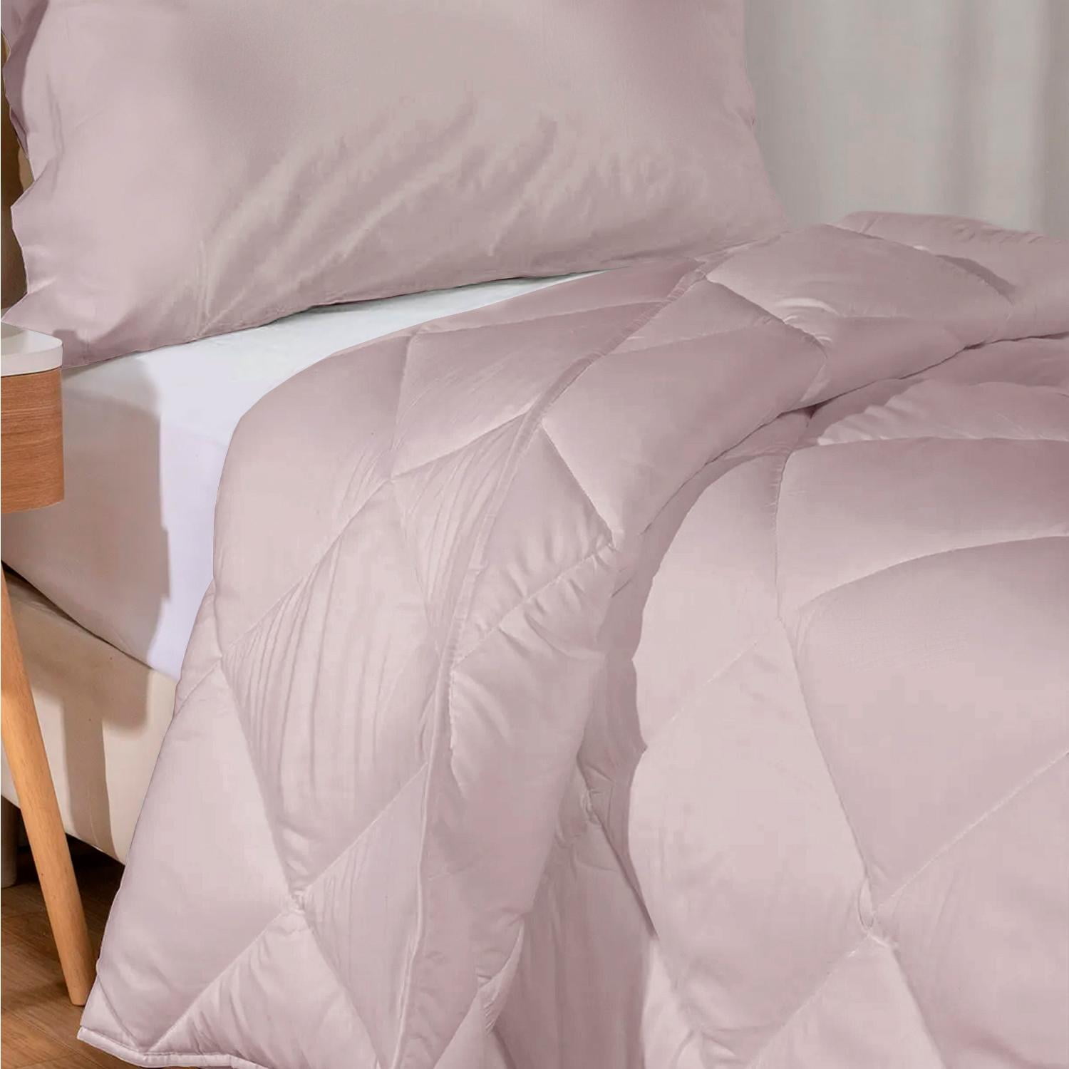 Edredon Individual Acolchado Funda Almohada Relleno Microfibra en Gel ...