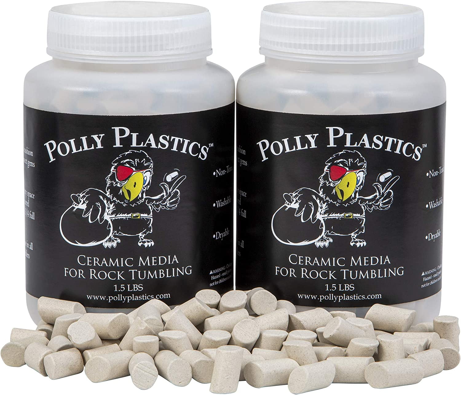 Rock Tumbling Ceramic Filler Media (Large Cylinder Size) by Polly ...