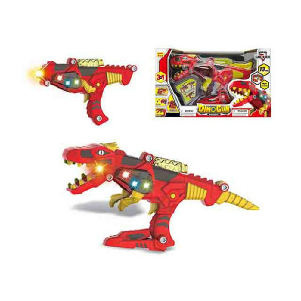 TOY GUN B/O DINOSAUR SPACE GUN W/LIGHT & SOUND 17" - Walmart.com ...