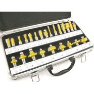 Stalwart Router Bit Set, 24 Piece Kit With Shank And Wood Storage Case ...