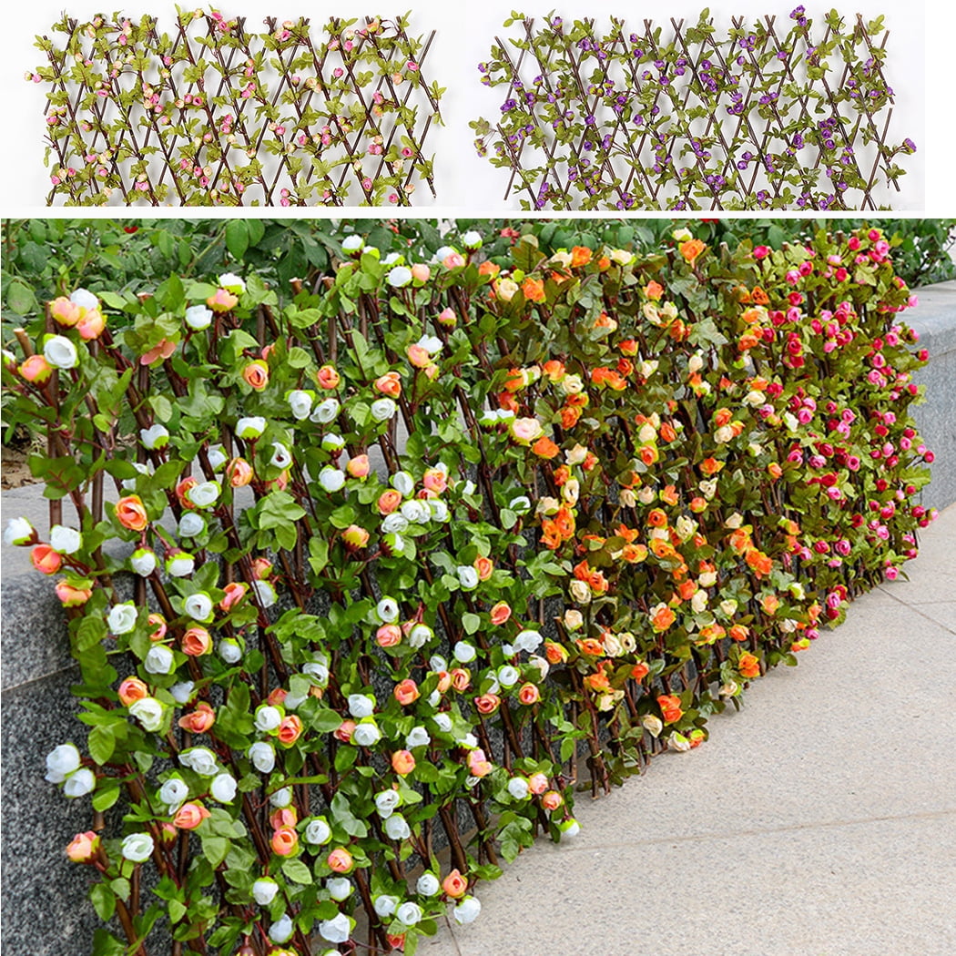 Sufanic Expandable Fence Privacy Screen,Artificial Green Leaf Vines and ...
